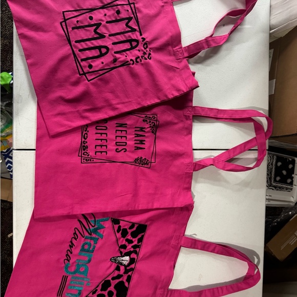 Bags | Mama Pink Tote Bag Set | Poshmark